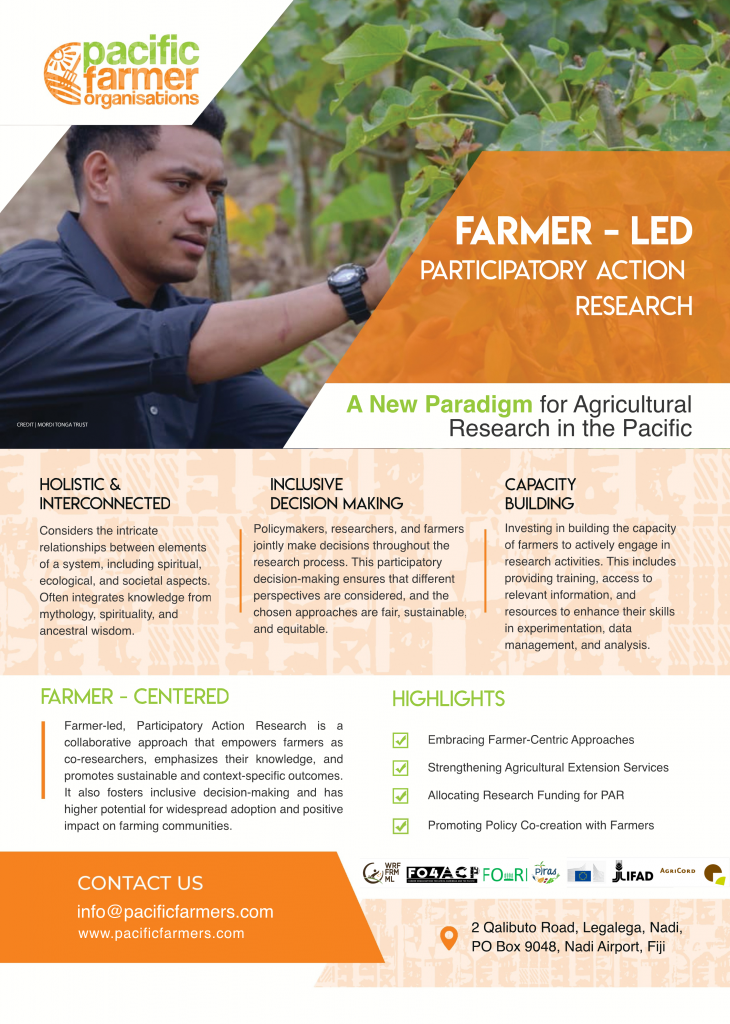 Farmer Led Participatory Action Research - Pacific Farmer Organisations